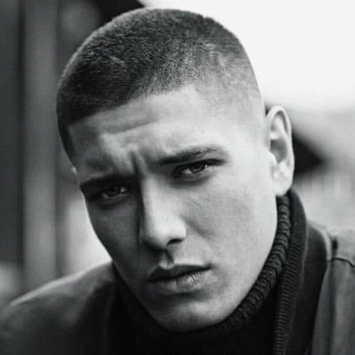 Buzz Cut With Line-Up: Edgy & Precise Style